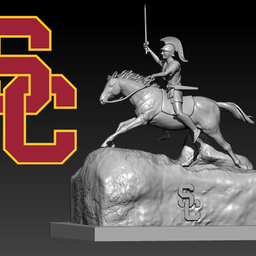 🏈 NCAA - USC Trojans football mascot statue - 3d Print・ STL File for ・Cults