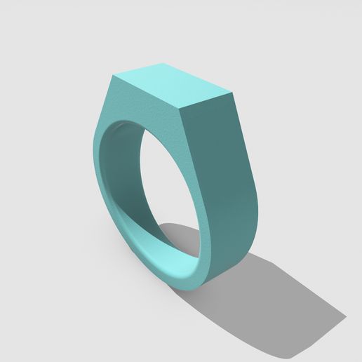 Archivo STL Small Rectangular Signet Ring 🤏 ・Plan para descargar y ...