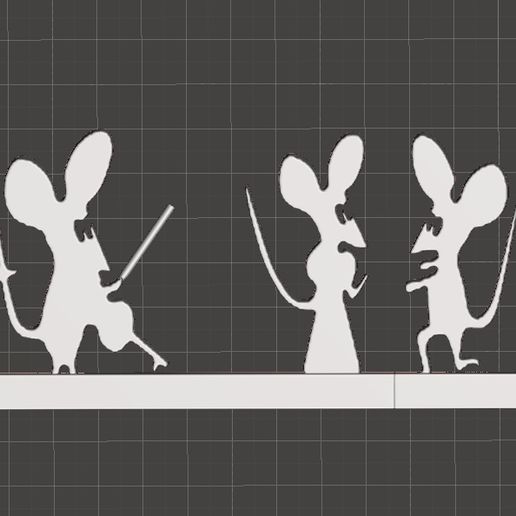 🐁 base board mouse decoration 4・ STL File for 3D printing・Cults