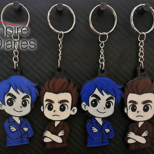 🧛 Damon & Stefan Salvatore | The Vampire Diaries | Keychain・ 3D File ...