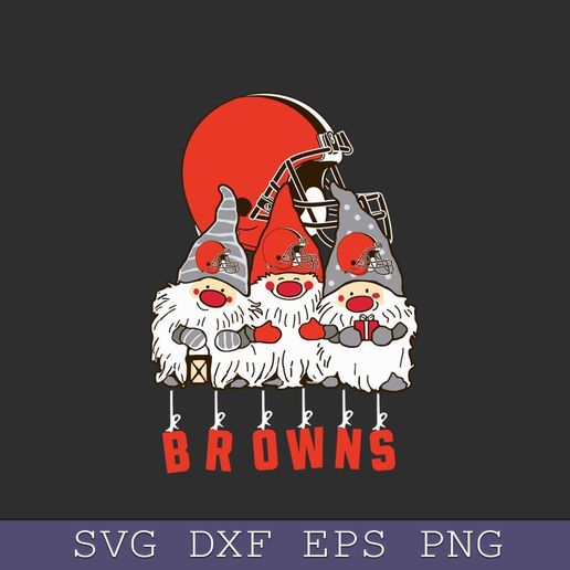 🏈 Gnomies Cleveland Browns SVG – Cute Football Team SVG for Cricut・ 3D ...