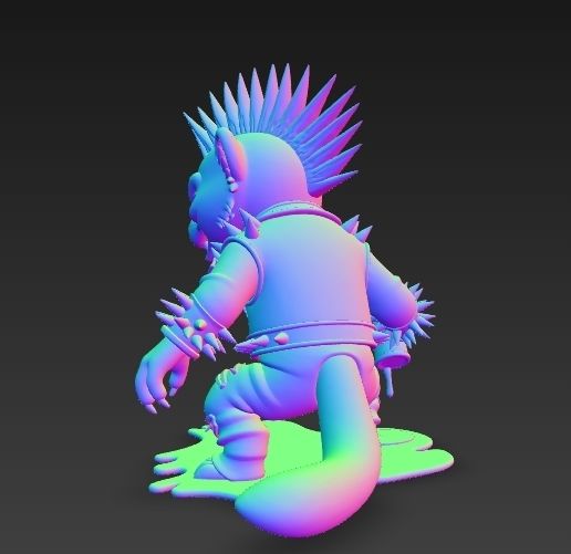 🧑‍🎨 Punk Weasel Figure – 3D Printable STL Model – Rebellious Graffiti ...