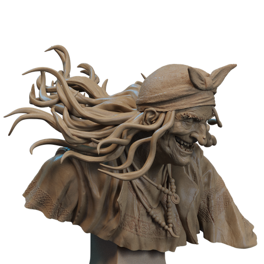 👤 Baba Yaga Bust 3D Print・ 3D File for 3D printing・Cults