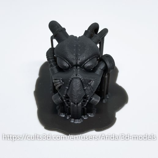 🪖 Fallout 2 enclave power armor helmet - high detailed・ STL File for ・Cults