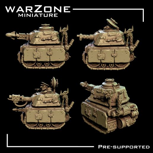 🪖 Ork tank vehicle / Grot Junkyard Tank・ 3D File for 3D printing・Cults