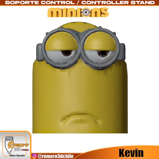 🎛️ Soporte Control Kevin / Minions・Archivo STL para Impresión 3D・Cults
