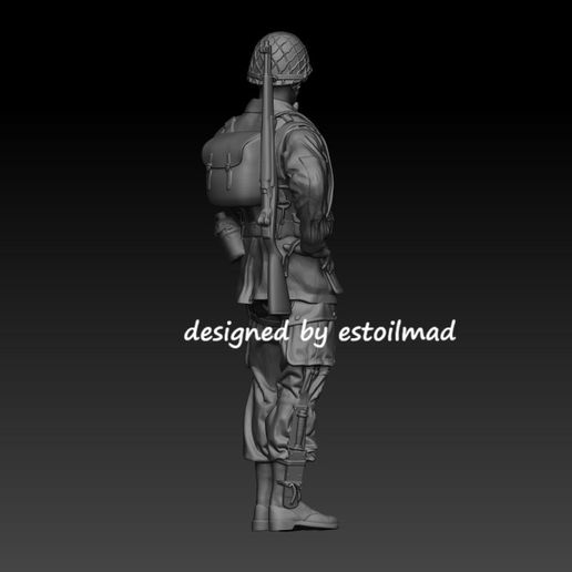 🫡 WW2 AMERICAN PARATROOPER 101 V2・ STL File for 3D printing・Cults