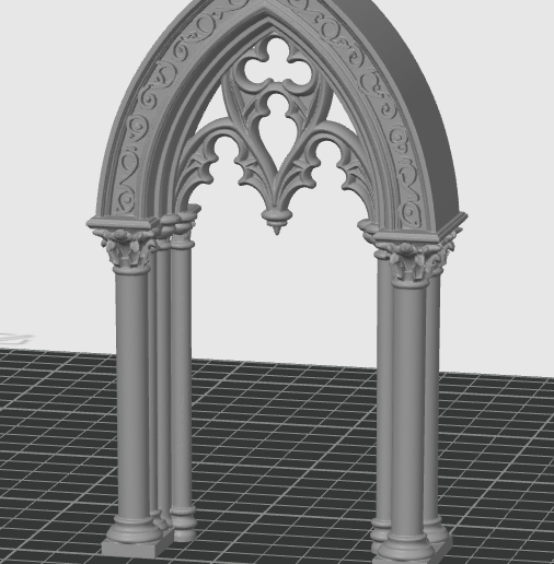 🎲 Gothic Double Column Arch – Medieval Cathedral Style Decorative Arch ...