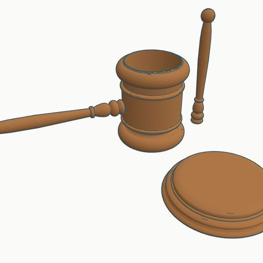 STL file Judge's Hammer - Mate - Case closed 🔨 ・3D printing design to ...