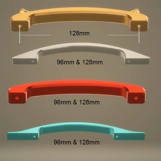 🪑 Drawer - Cabinet Handle・ STL File for 3D printing・Cults
