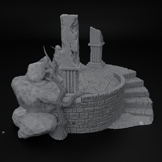 STL file fantasy ruins platform for wargames 🎲 ・3D printing design to ...