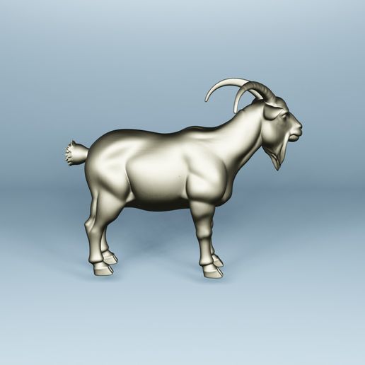 STL file Mountain Goat STL – Wild Horned Goat 3D Print Model for ...