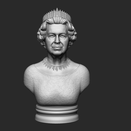 👸 Queen Elizabeth II Bust 3D print model・ STL File for 3D printing and ...