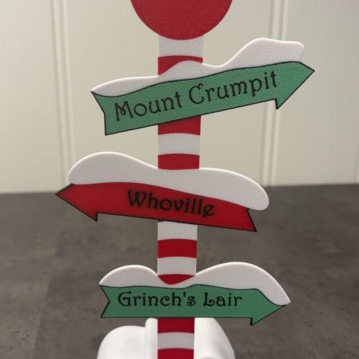 🎄 Grinch Sign for Mount Crumpit and Whoville・ 3MF File for ・Cults