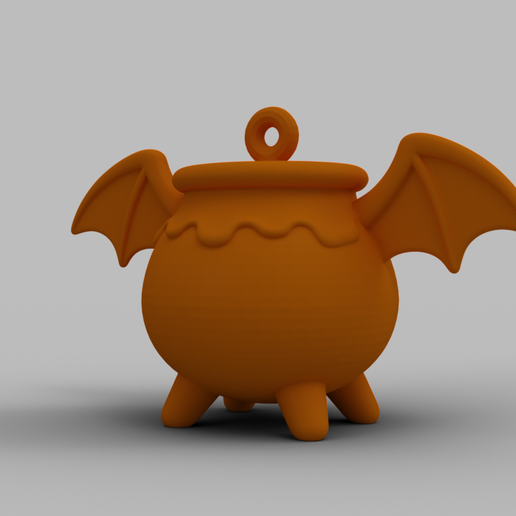 🎃 Halloween Bat Cauldron Keychain - Free 3D Printable Jewelry ...