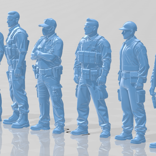 🚓 "Security Patrol Mega Pack - 6 Realistic Security Guards - Scale 1/64 ...