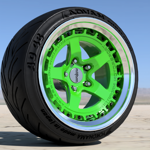 🥵 Rotiform WGR-M 18 inch rims With Yokohama Advan TIRES for scale and ...