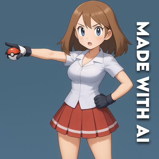 🐉 Pokemon trainer May・Free STL File for 3D printing・Cults