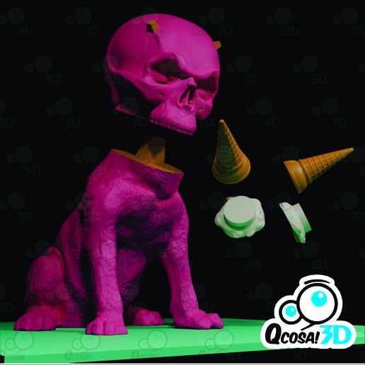 STL file ICE SKELETON DOG 50CM 🧊 ・Design to download and 3D print・Cults