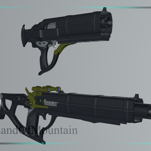 🔫 Final Fantasy VII | Rufus' Attachable Guns・ STL File for ・Cults