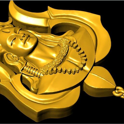 📿 Adiyogi pendant CAD file-2・ STL File for 3D printing・Cults