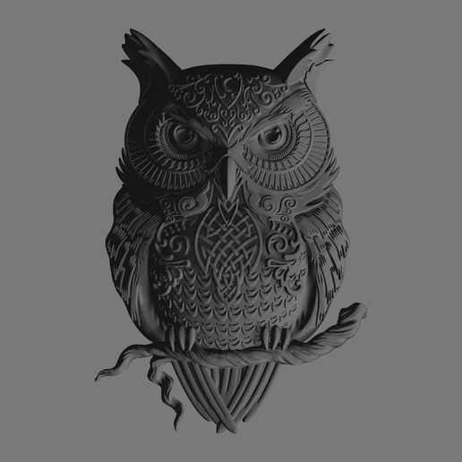 STL file owl stl cnc design 🦉 ・Model to download and 3D print・Cults