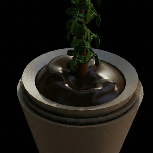 🏺 GREEN MİNİ Sapling İN A VASE・ STL File for 3D printing・Cults