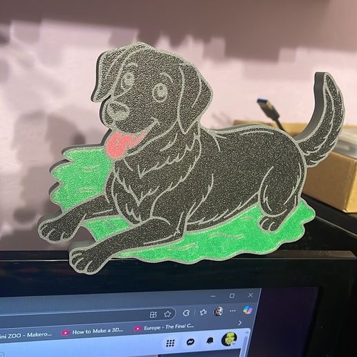 🪞 Cartoon Black Labrador Monitor Buddy (3 variants)・Free STL File for ...