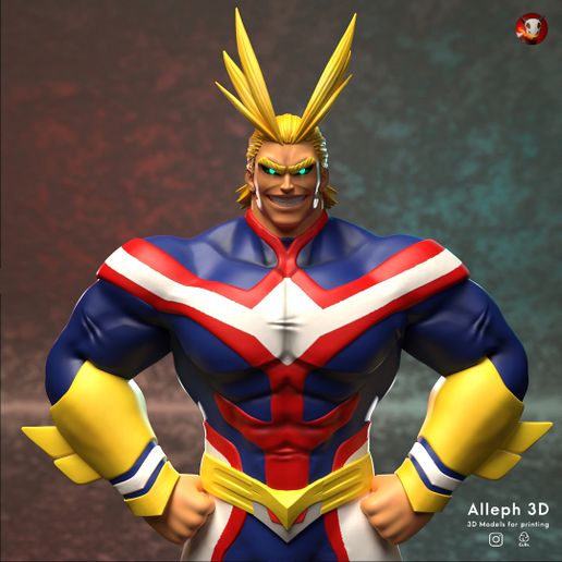 🆕 all might (with cuts)・ STL File for 3D printing・Cults