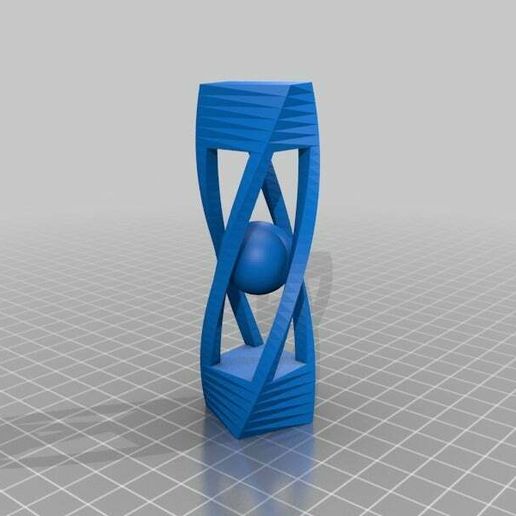 Free STL file 20mm Ball in Cage with a 90deg Twist 🎨 ・3D printer model ...