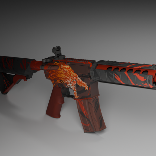 Archivo 3D CS:GO/CS2 M4A4 Howl Model 🎲 ・Modelo para descargar y ...