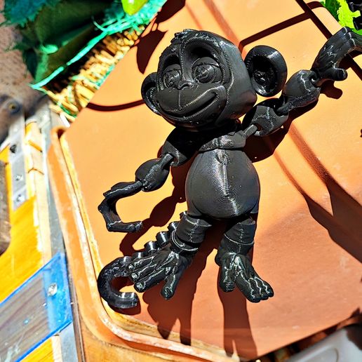 3D printable Flexi Factory Monkey with Tree and Banana: 3mf Included ...