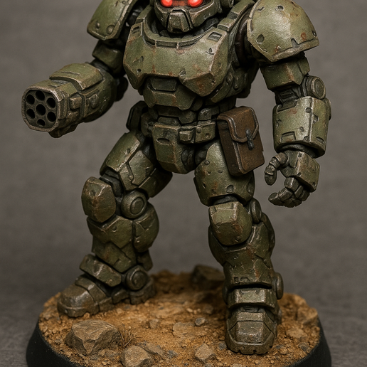 🎲 Armored Combat Robot/Android– Sci-Fi Tabletop Miniature・ OBJ File for ...