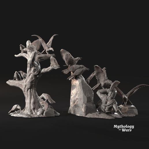 3D file 2x Flock of Crows | Zeus | Mythology at Wars 🦸 ・Design to ...