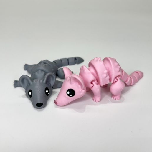 🐀 ARTICULATED FLEXI RAT (EASY PRINT NO SUPPORT)・ STL File for 3D ...