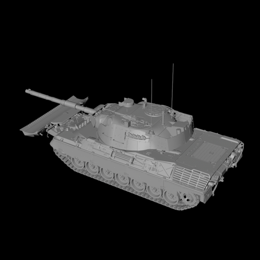 🐆 German Leopard 1A5 tank digital 3D model material・ OBJ File for 3D ...