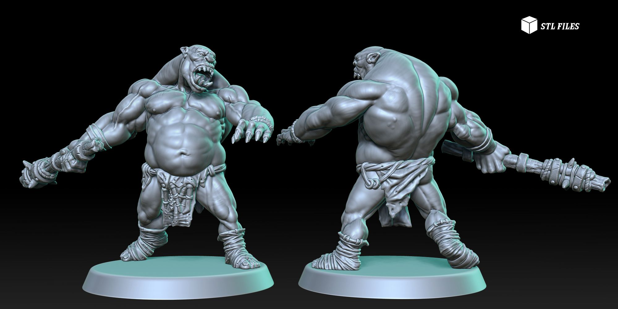 STL file Ogre Fantasy creature・Template to download and 3D print・Cults