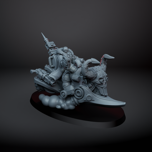 🛰 Evil space dwarfs Bikers・ STL File for ・Cults