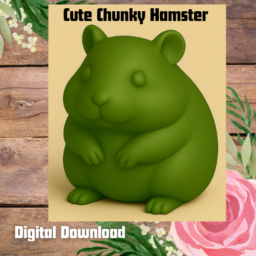 🐹 Cute Chunky Hamster // Pet hamster / Rodent / Chunky Animal・ STL File ...