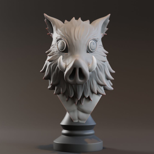 3MF file Inosuke Hashibira 3D bust 👤 ・3D print design to download・Cults