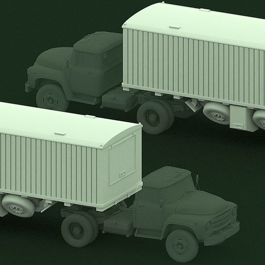 🚐 Semi-Trailer.・Free STL File for 3D printing・Cults