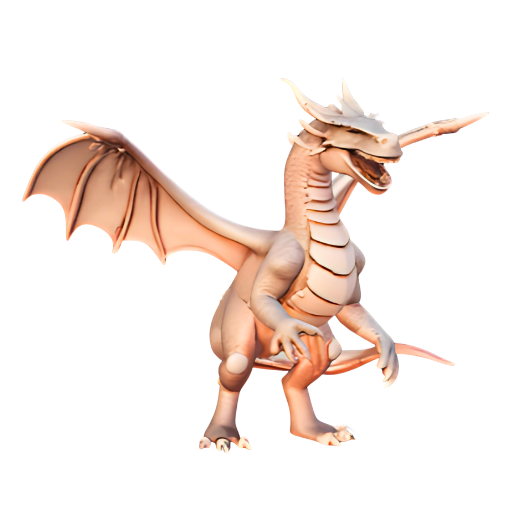 🐉 Beige Dragon・ STL File for 3D printing・Cults