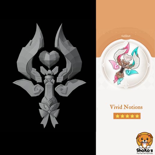 🔫 Vivid Notions - Catalyst - Genshin Impact Varesa Signature Weapon・ 3D ...