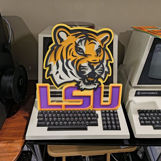 🏈 LSU Tigers Logo Lightbox・3D Print with the Anycubic Kobra 3 Max 3D ...