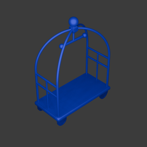 🏨 HOTEL LUGGAGE TROLLEY STL・ 3D file for 3D printing・Cults
