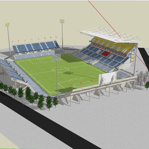 🏟️ HINDMARSH STADIUM (ADELAIDE UNITED FC)・Archivo STL para Impresión 3D ...