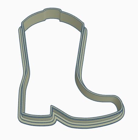 🤠 Cowboy Boot Cookie Cutter・ STL File for 3D printing・Cults