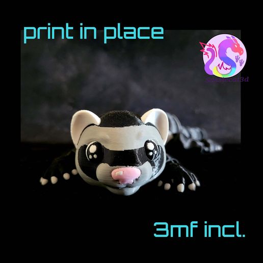 🐉 Ferret Flexi・ STL File for 3D printing・Cults