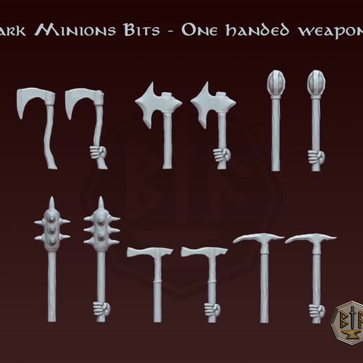 3D file Dark Minions One Handed Weapons 🔫 ・3D printable model to ...