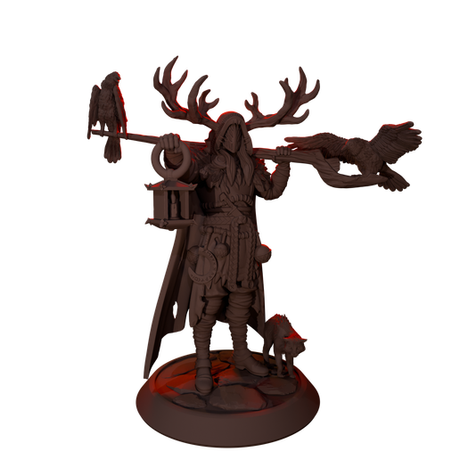🎲 Human Druid - PRE SUPPORTED・ 3D File for 3D printing・Cults